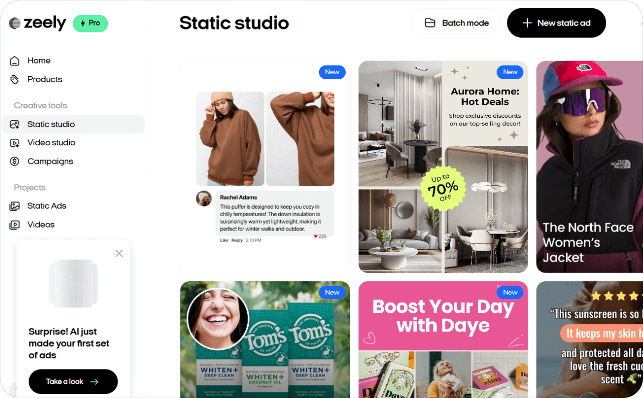 Static ads vs. Dynamic ads: 5 key metrics to help you choose - Zeely AI
